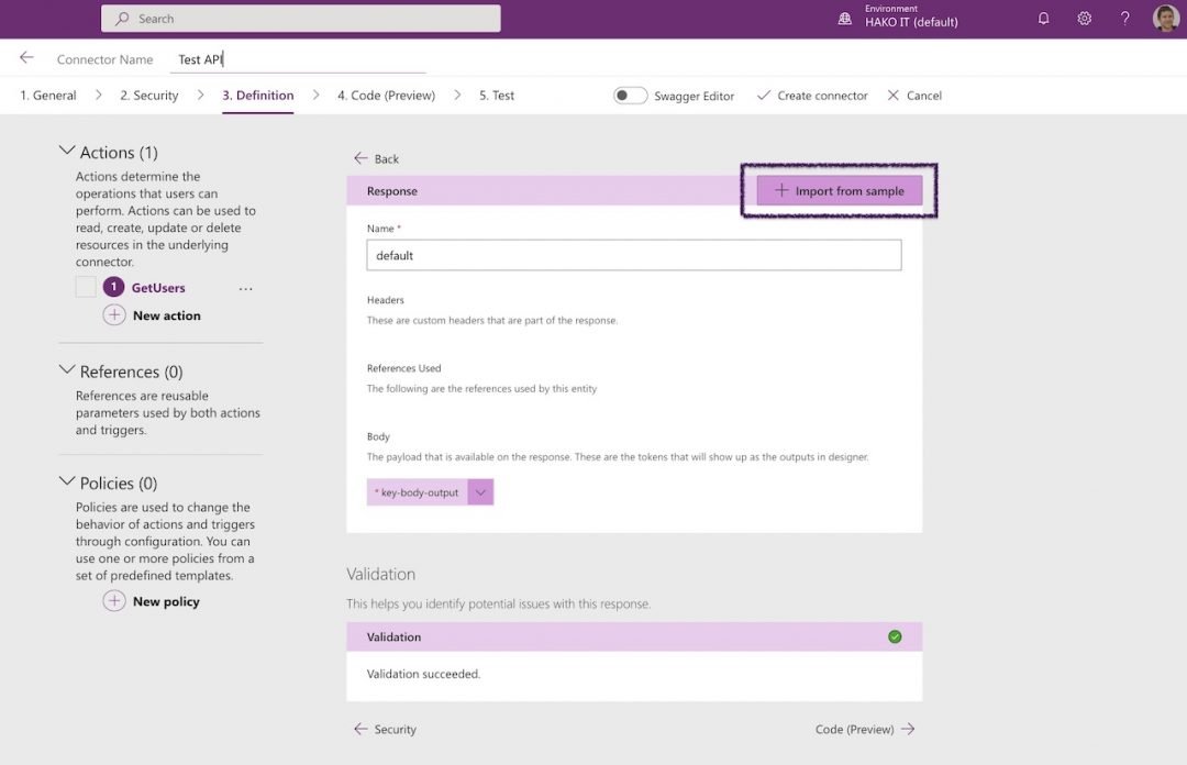 How to Create a Custom Connector in Powerapps | Power Apps API - Hako IT