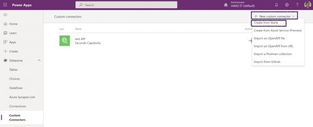 How to Create a Custom Connector in Powerapps | Power Apps API - Hako IT