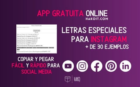 Letras especiales para Instagram X Twitter Facebook | Redes Sociales ...