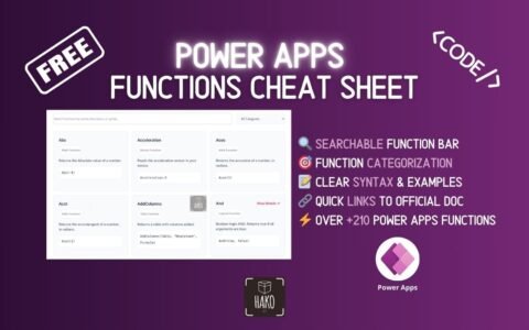 Power Apps Functions Cheat sheet | Your Complete Formula Reference - Hako IT
